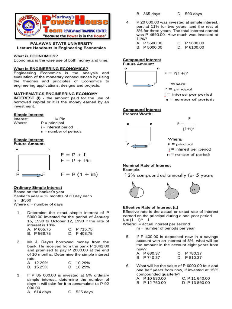 PSU Engineering Economy | PDF | Interest | Economies