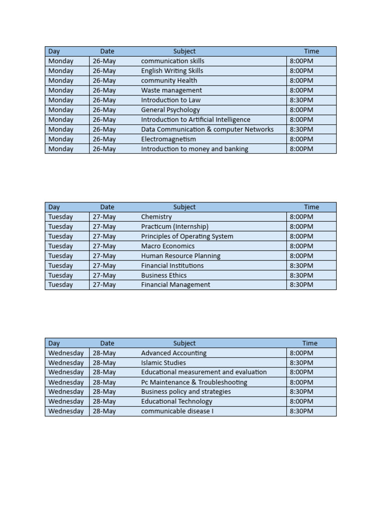 Re Axam Schedule 26 May 2025 | PDF | Business