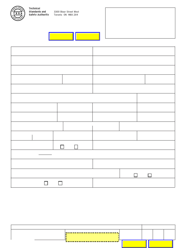 TSSA Boiler Inspection Report Form | PDF | Pressure | Boiler