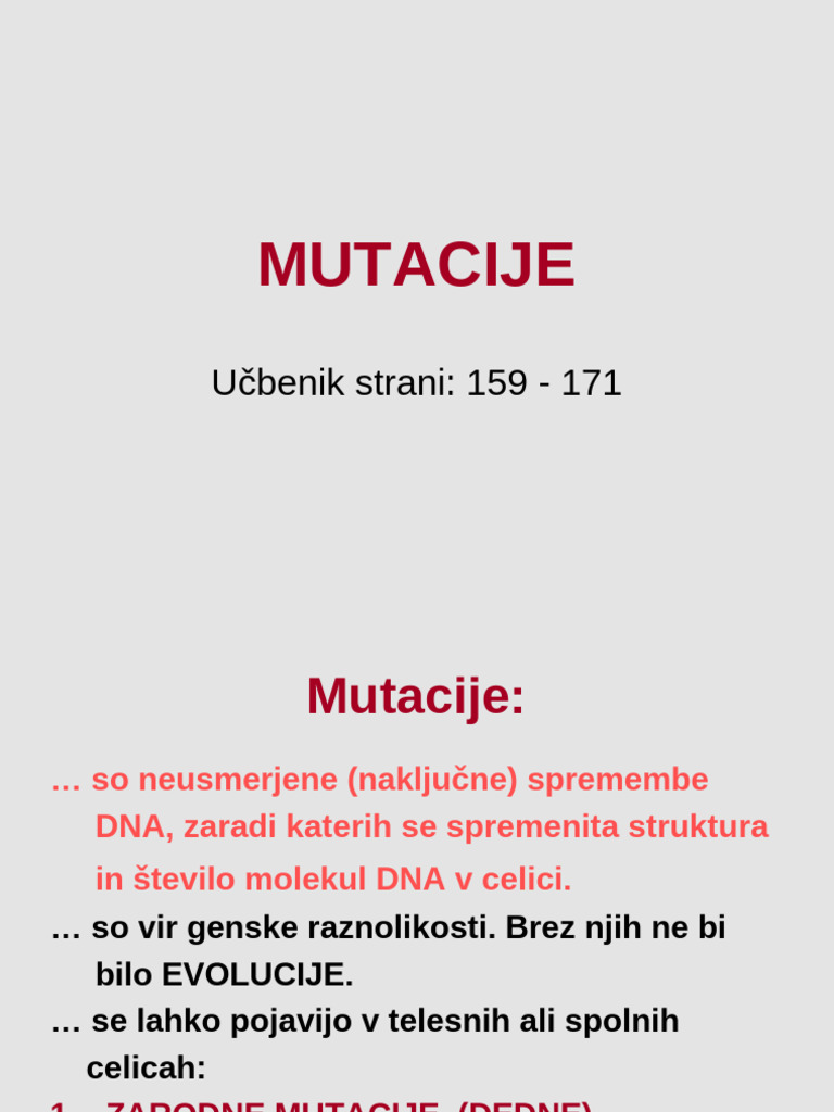 Mutacije 21 | PDF