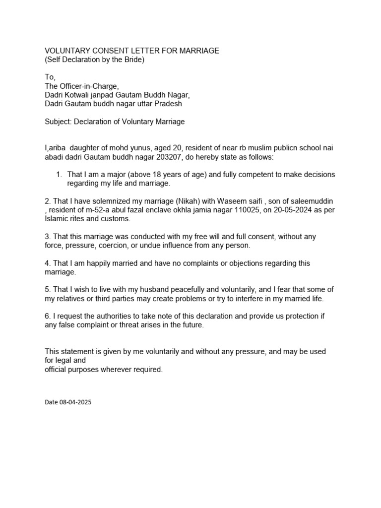 Consent Letter | PDF