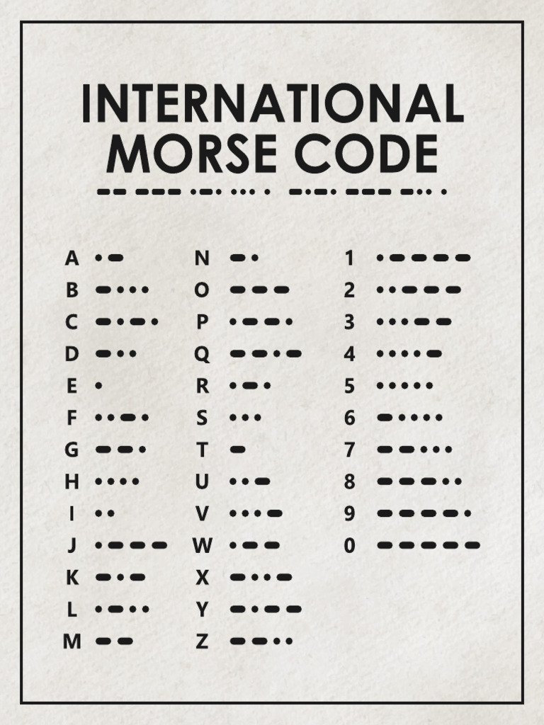 International Morse Code | PDF