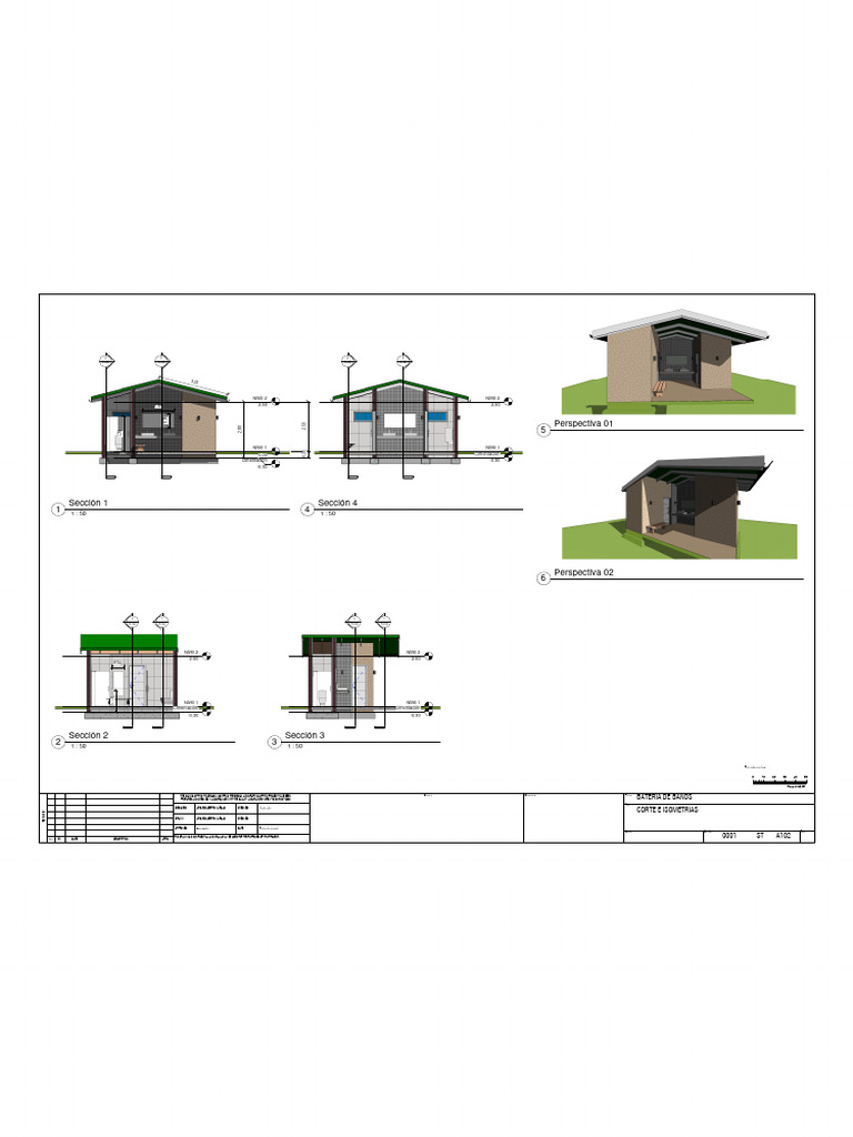 Baño01v2 - Plano - A102 - CORTE E ISOMETRIAS | PDF | Quality Management | Quality