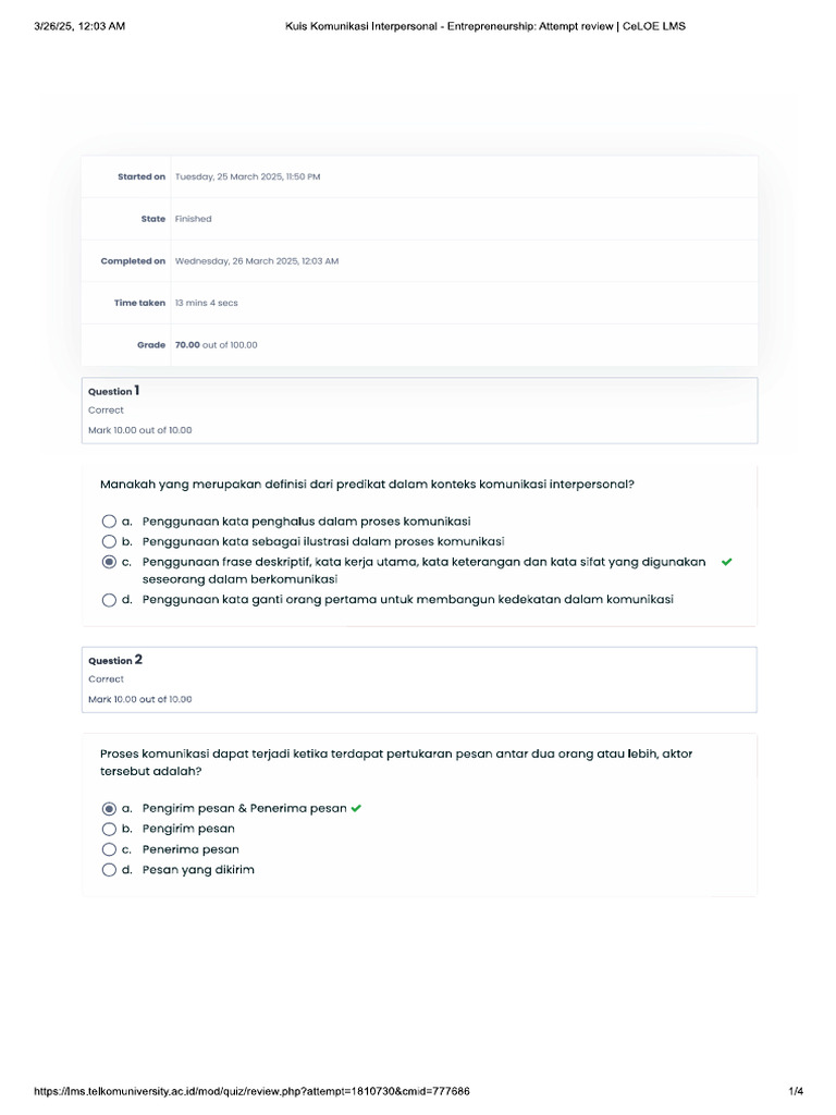 Quiz 2 Telu Career | PDF