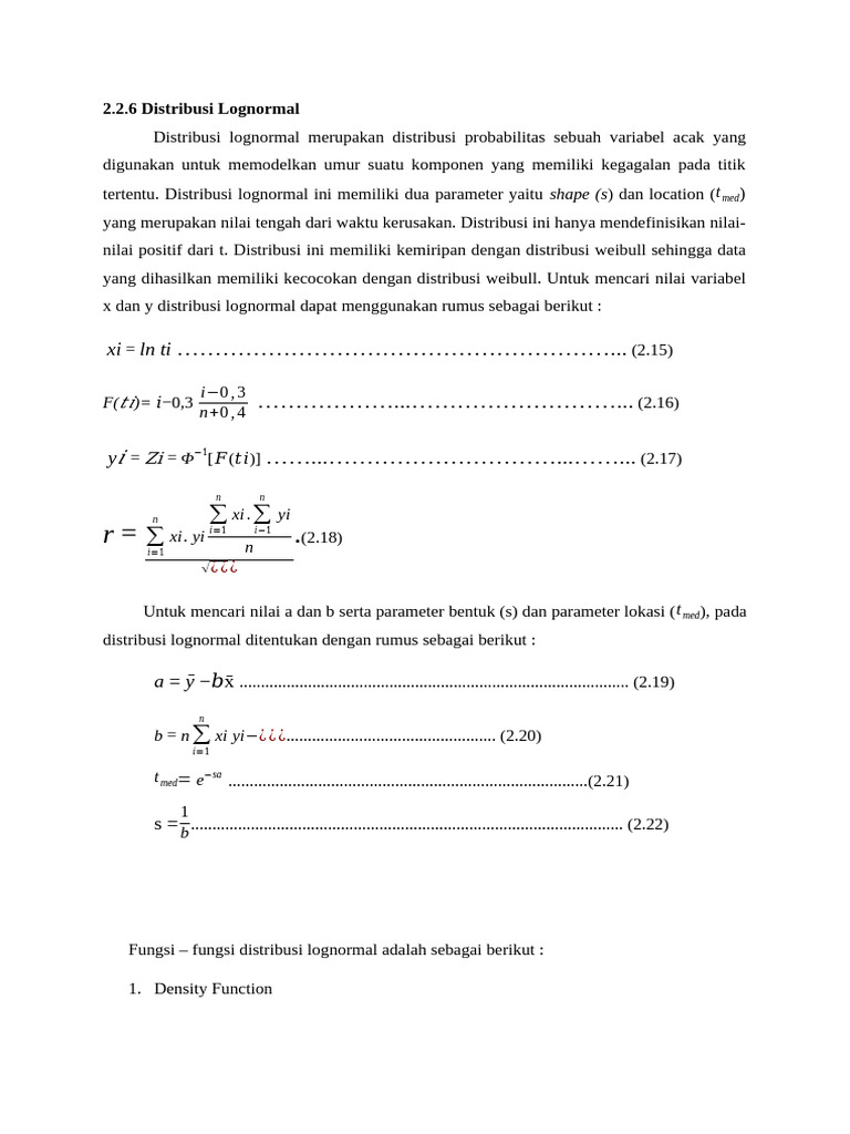 Distribusi Lognormal | PDF