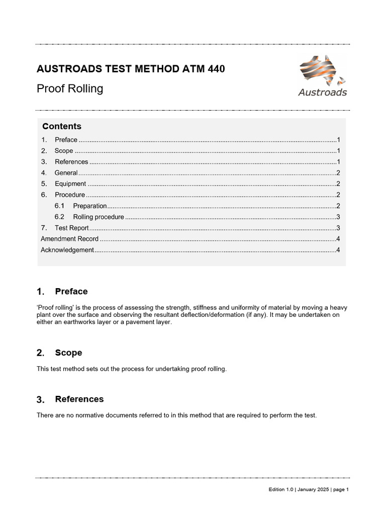 ATM 440 25 Proof Rolling | PDF | Tire | Deformation (Engineering)