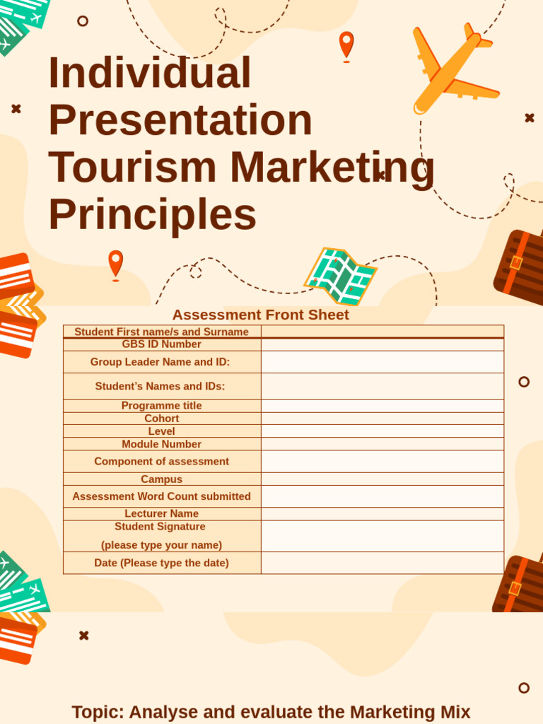 (30598) AP - Tourism Marketing Principles - PRESENTATION | PDF | Marketing | Marketing Strategy
