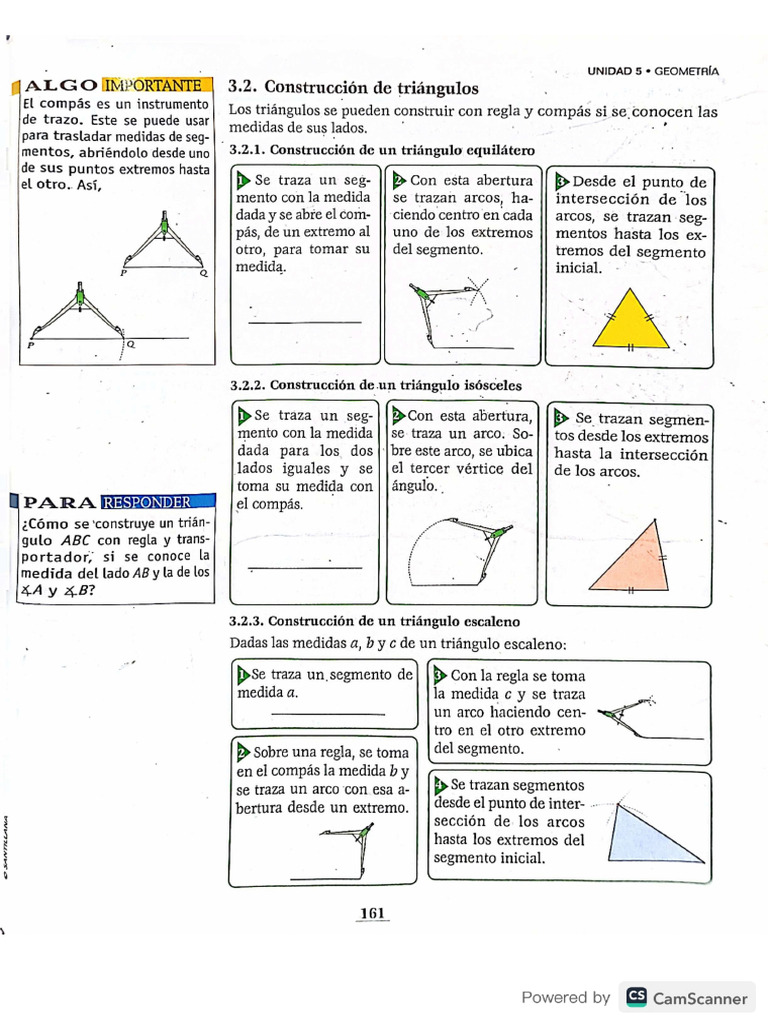 Construcción de Triángulos Con Compás | PDF