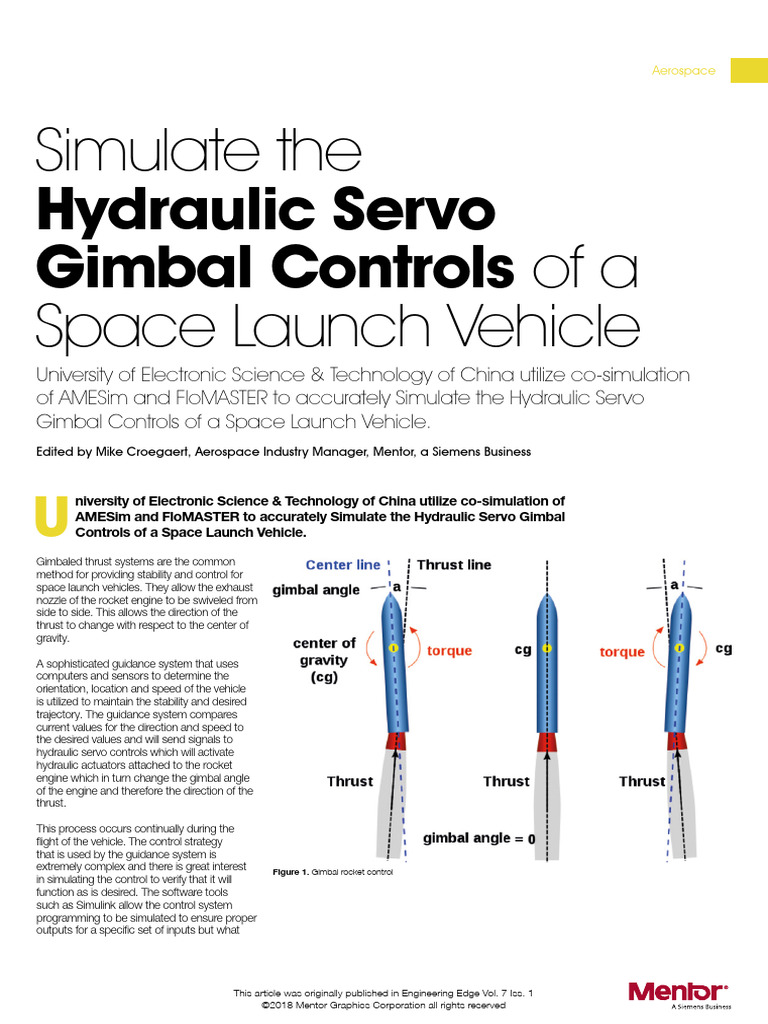 Simulating The Gimbal Controls of A Space Launch Vehicle | PDF ...
