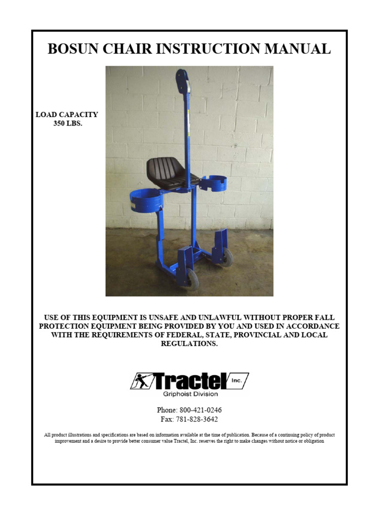 Bosun Chair Safety Regulations Guide | PDF | Safety | Occupational ...