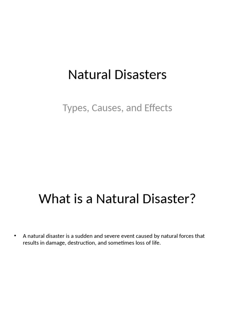 Natural Disasters Presentation (1) | PDF