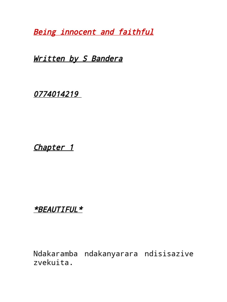 Being Innocent and Faithful | PDF