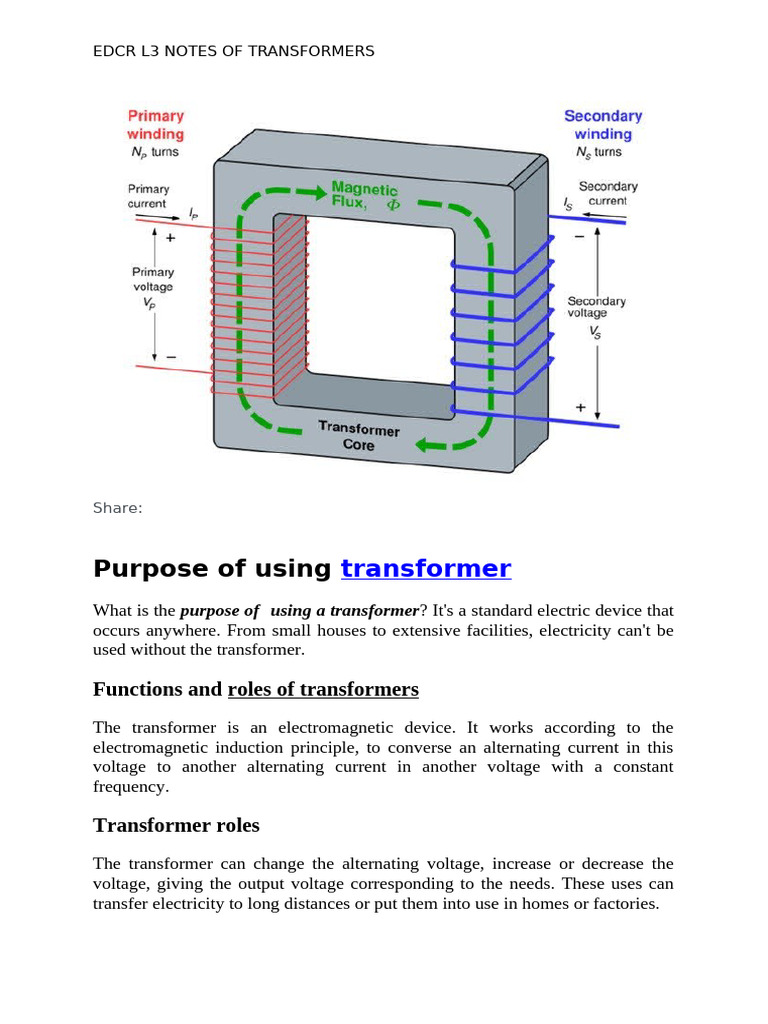 Transformer Lesson | PDF | Transformer | Electromagnetic Induction