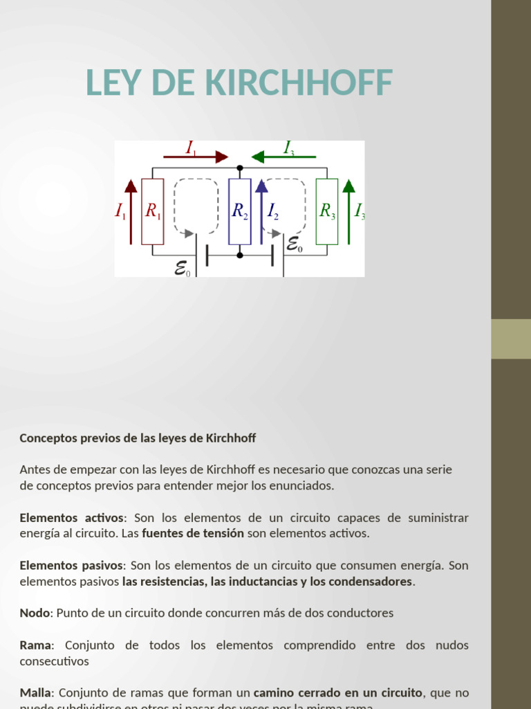 Leyes de Kirchhoff en Circuitos Eléctricos | PDF | Red eléctrica ...