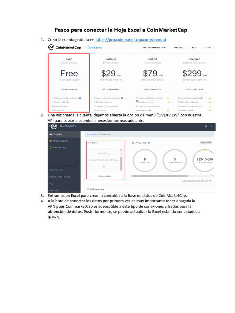 Conectar API Coinmarketcap Con Excel | PDF | Software | Informática