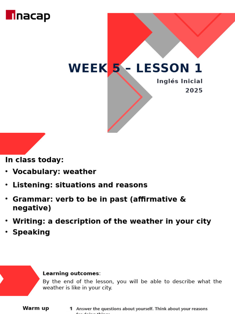 Weather Vocabulary and Grammar Lesson | PDF