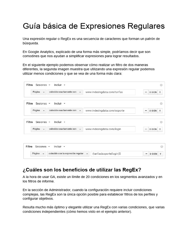 GuíaBásicaExpresionesRegulares Grep Python | PDF | Expresión regular | Programación de computadoras