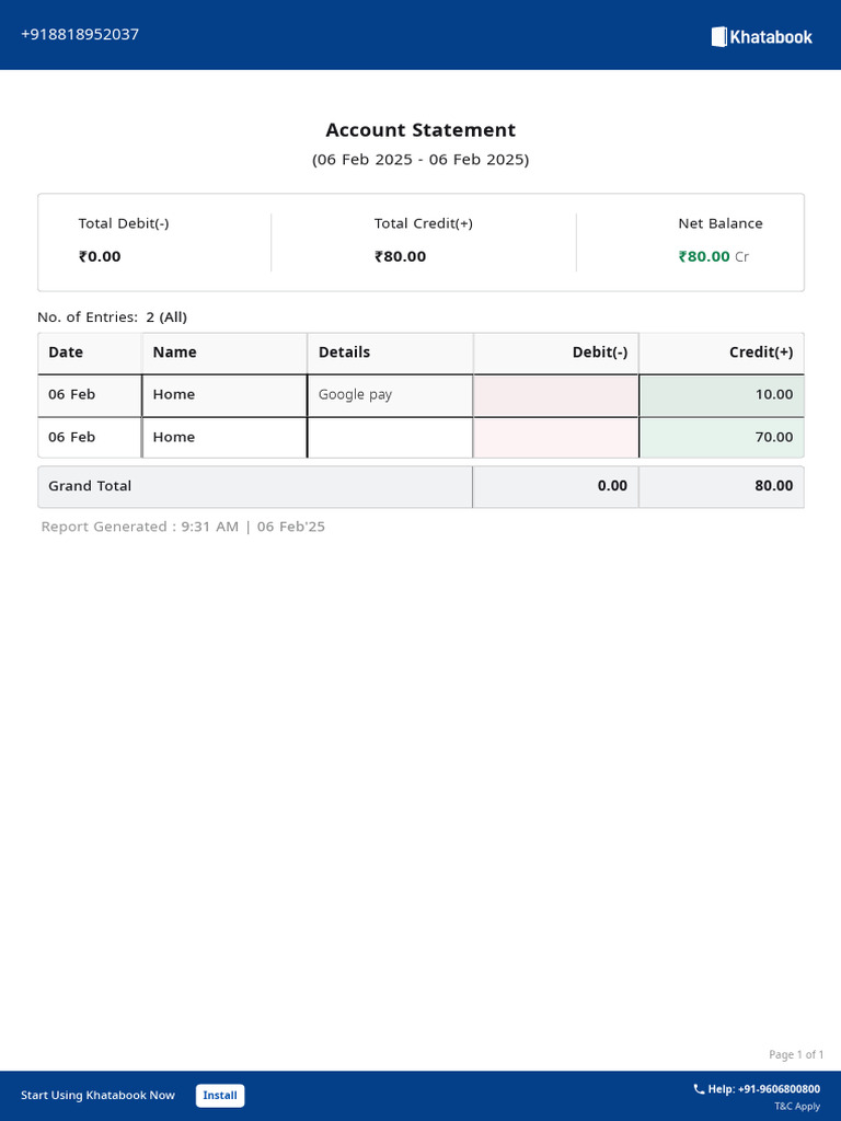 Khatabook-Book-Transactions-06 02 2025-09 31 33 AM | PDF
