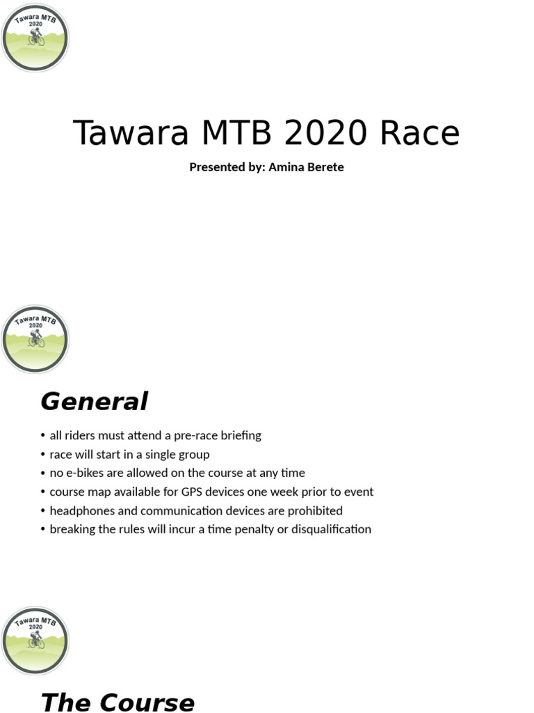 Tawara MTB 2020 Race | PDF