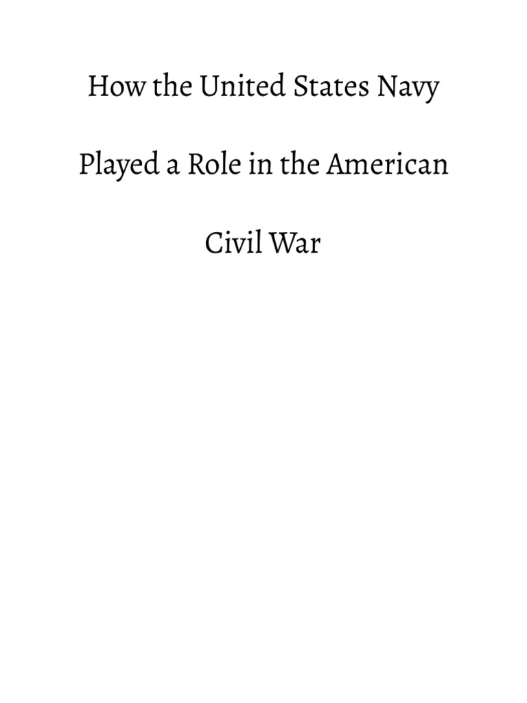 The United States Navy and The American Civil War | PDF | Ironclad ...
