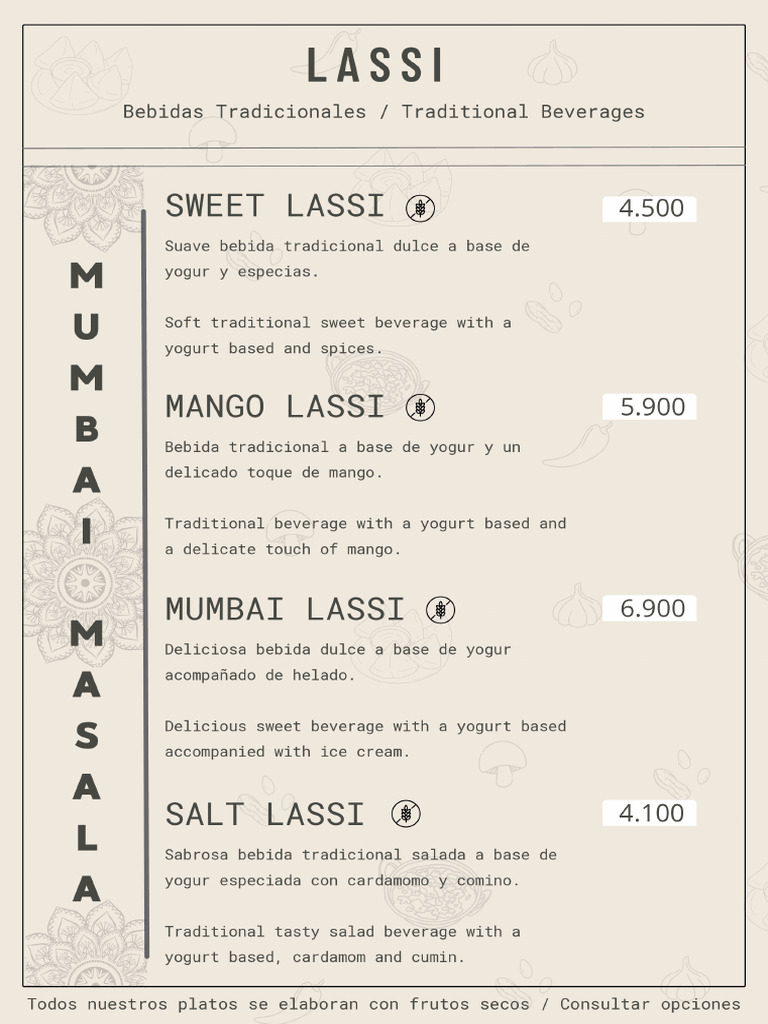 Menú Mumbai - 20241122 - 214258 - 0000 | PDF