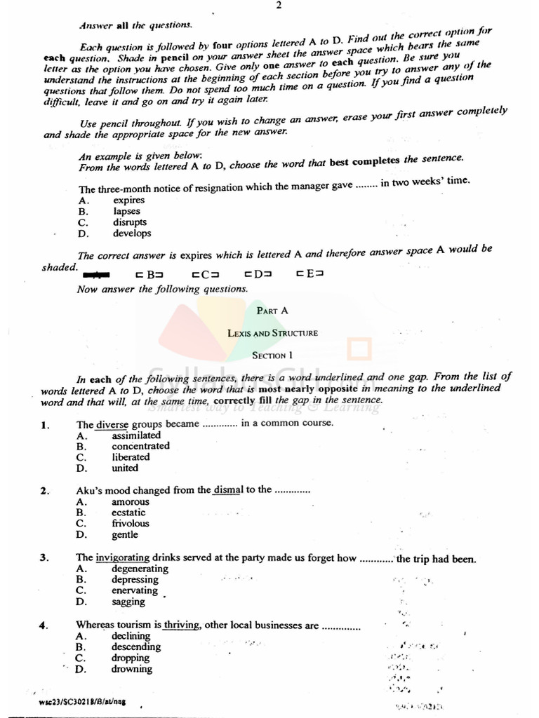 2023 Wassce English Language 1 | PDF