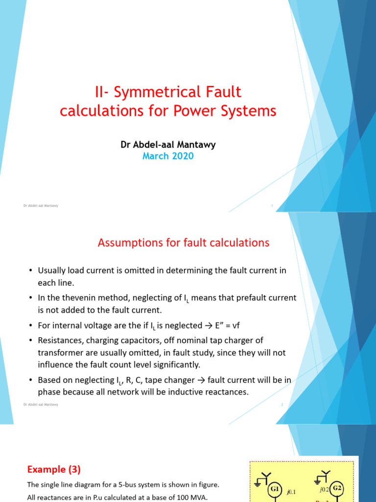 Prof.Abdelaal Mantawi Fault Analysis | PDF | Electrical Impedance | Manufactured Goods