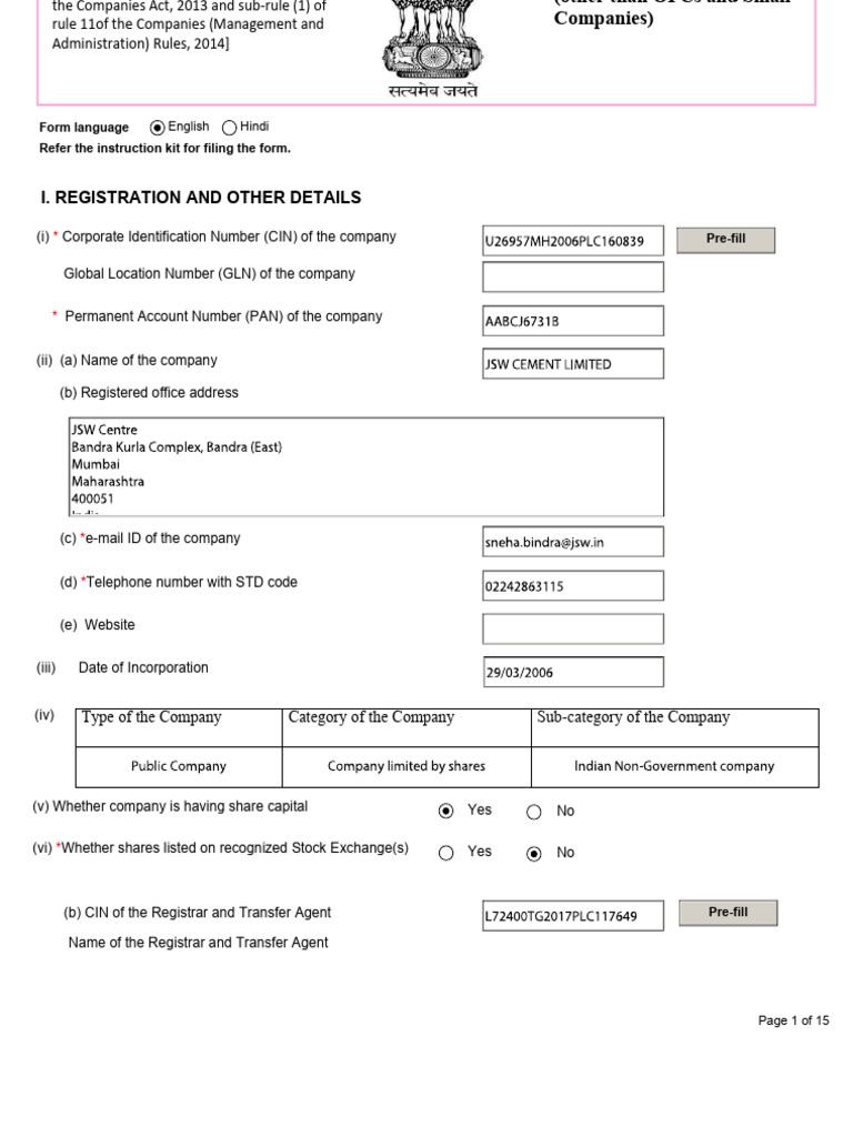 MGT-7 Due Date FY 2023-24 | PDF | Securities (Finance) | Share (Finance)