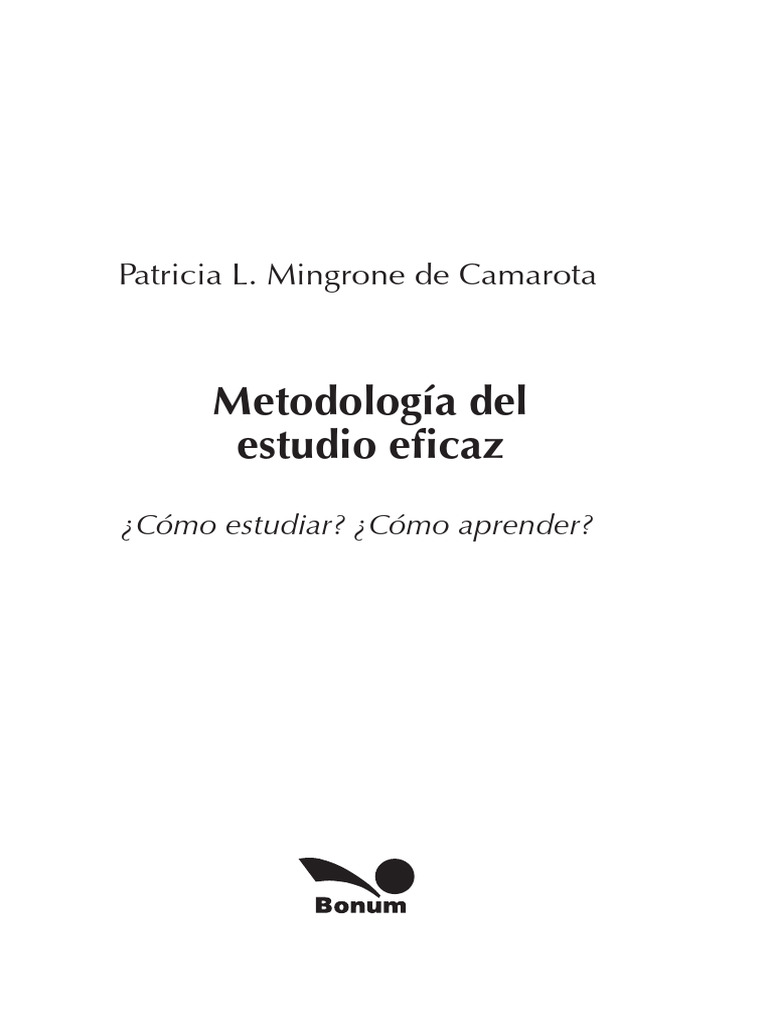 Metodología del estudio eficaz ¿cómo estudiar ¿c | PDF | Aprendizaje ...