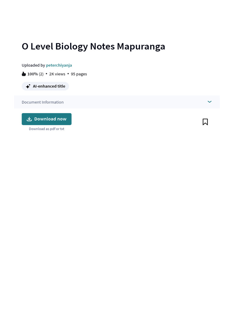 O Level Biology Notes Download PDF | PDF | Scribd | Computing