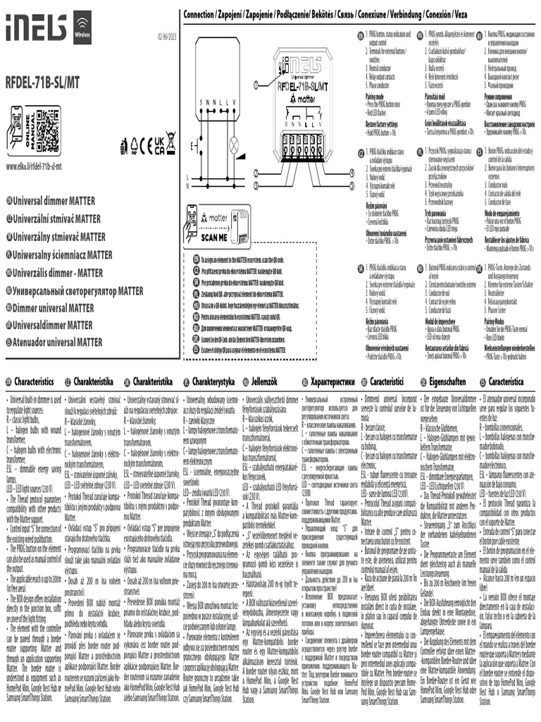Manual - RFDEL 71B SL MT | PDF