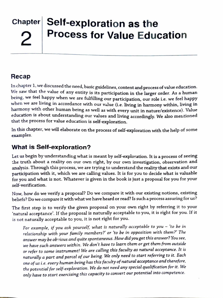Self-Exploration in Value Education | PDF | Thought | Happiness