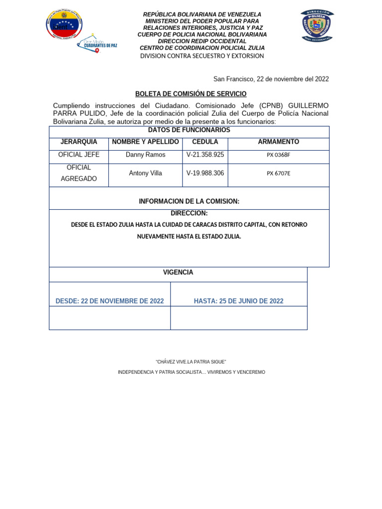 BOLETA DE COMISION Medina | PDF