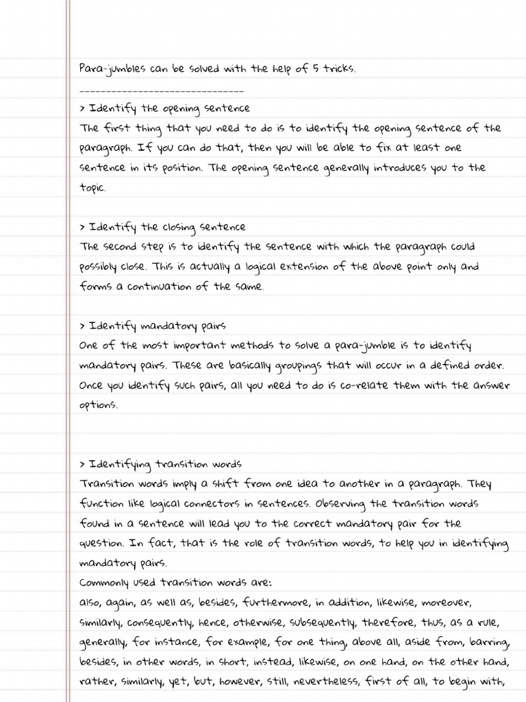 PQRS 5 Step Trick Handwritten Notes | PDF