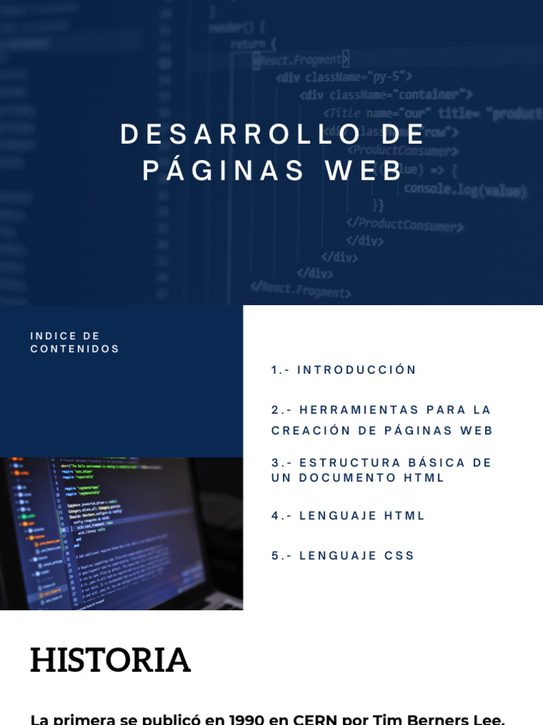 Desarrollo de Páginas Web | PDF | HTML | Red mundial
