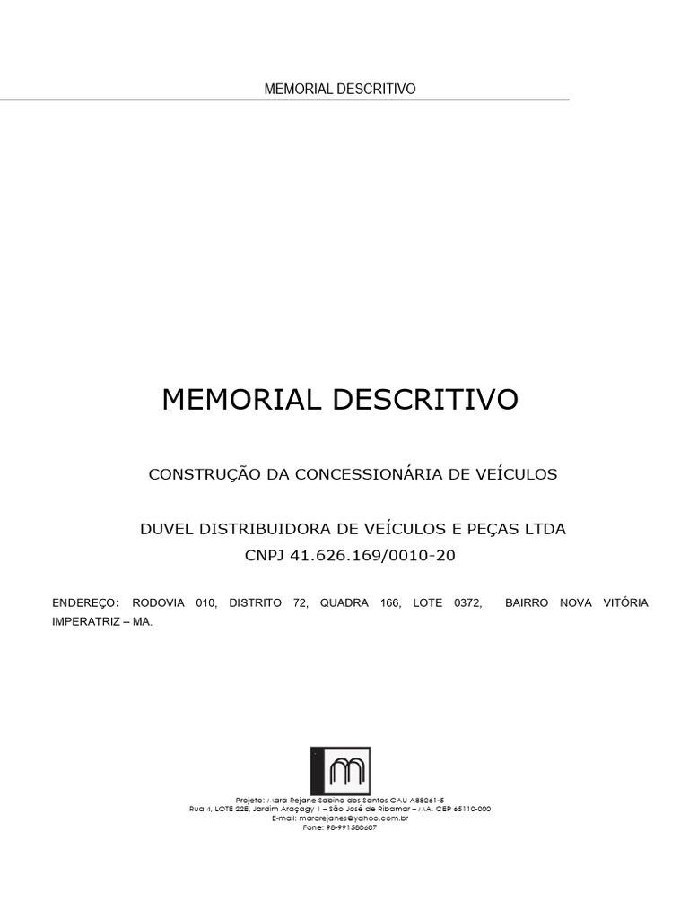 Modelo Memorial Ambiental | PDF | Drywall | Tinta