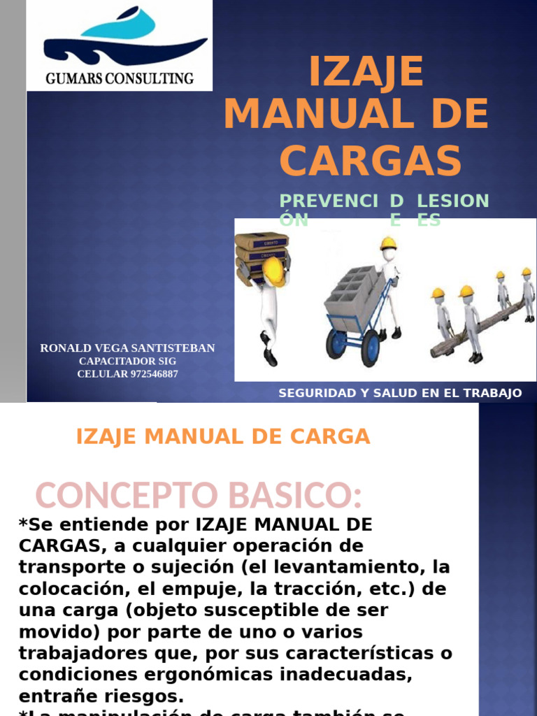 IZAJE MANUAL DE CARGAS | PDF | La columna vertebral