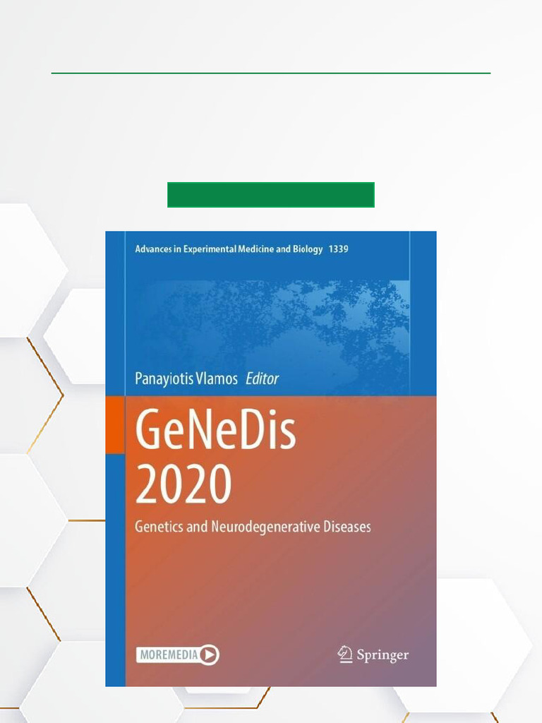 GeNeDis 2020 Genetics and Neurodegenerative Diseases Official Ebook ...
