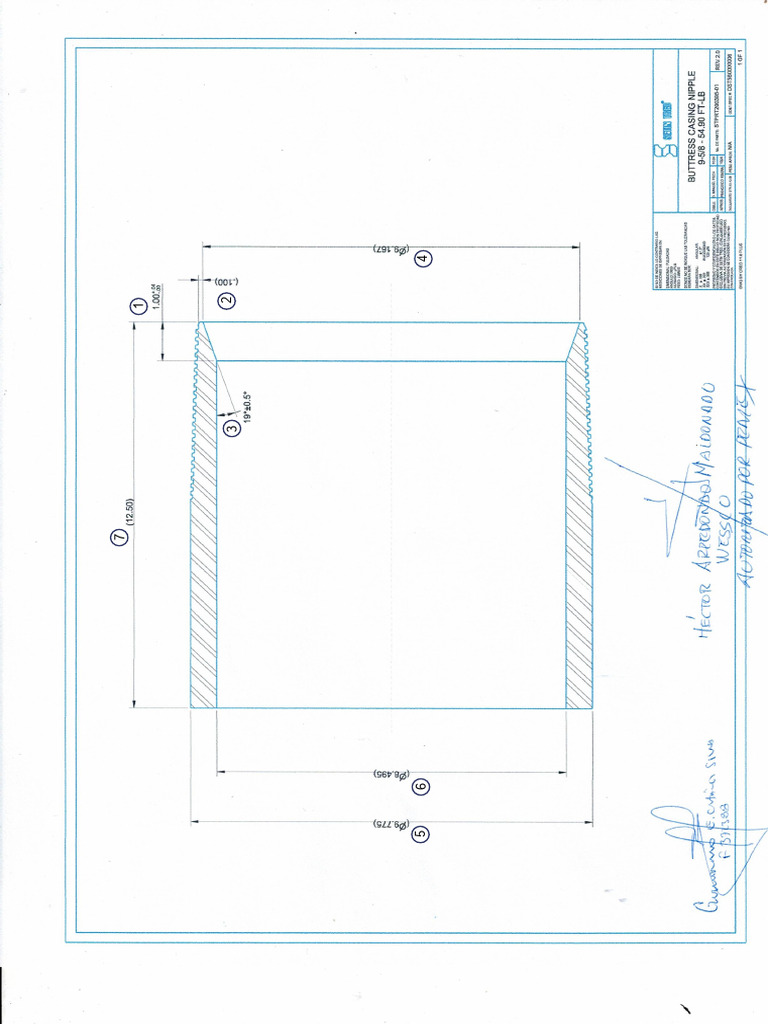 Butress Casing Niple 9.625 - Firmado | PDF