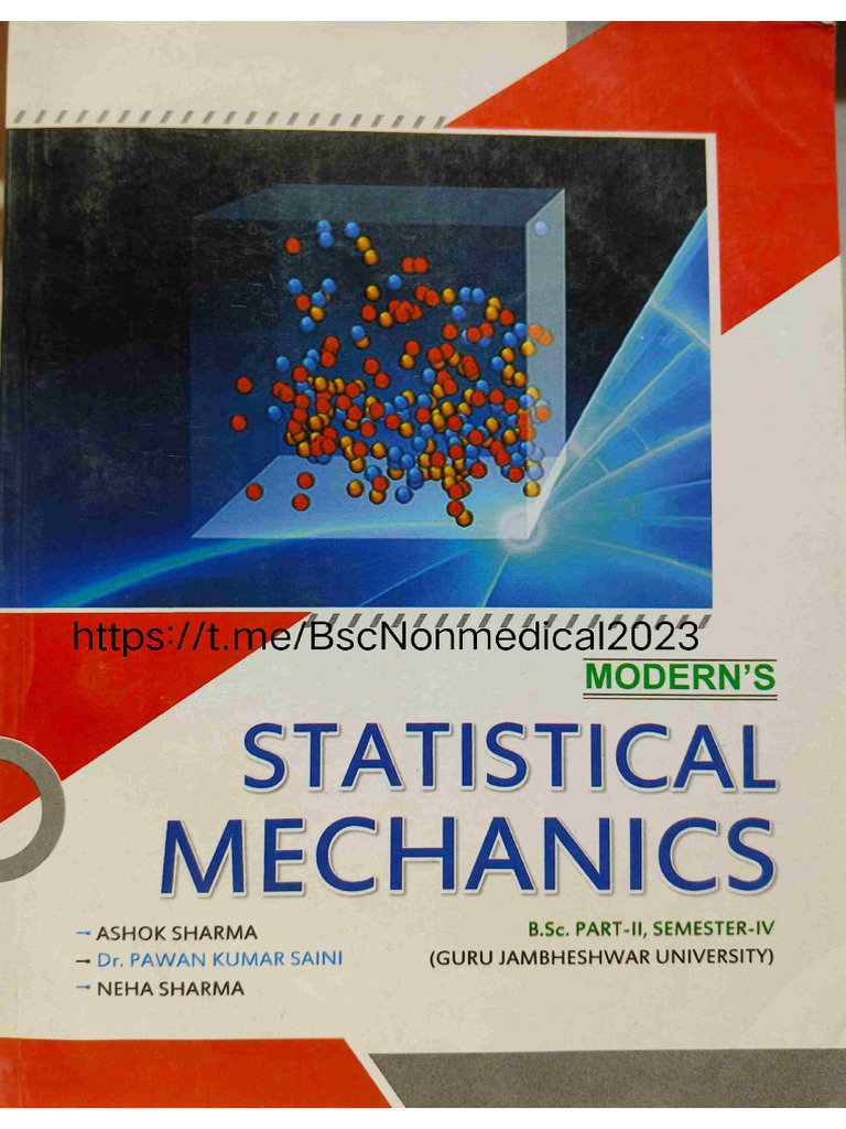 Statistical Mechanics 4th Sem | PDF