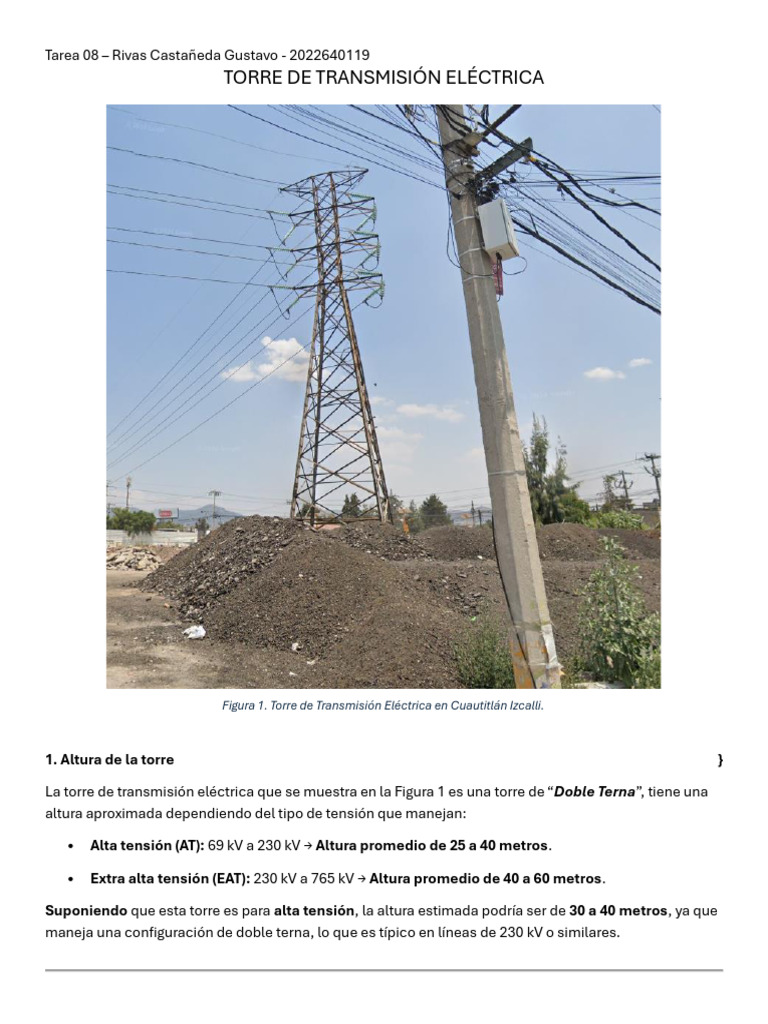 Características de Torres de Transmisión Eléctrica | PDF