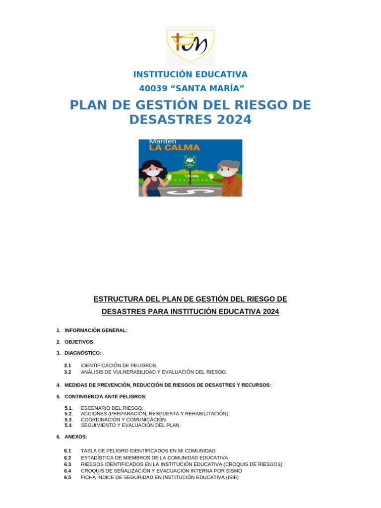 Plan GRD 2024 | PDF | Temblores | Radiación