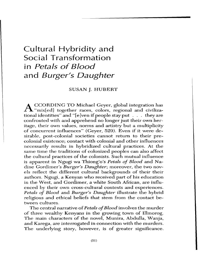 Cultural Hybridity and Social | PDF