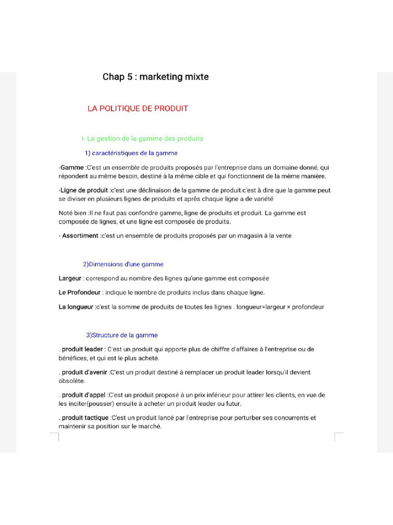 Résumé D Chap 5 (Marketing) | PDF