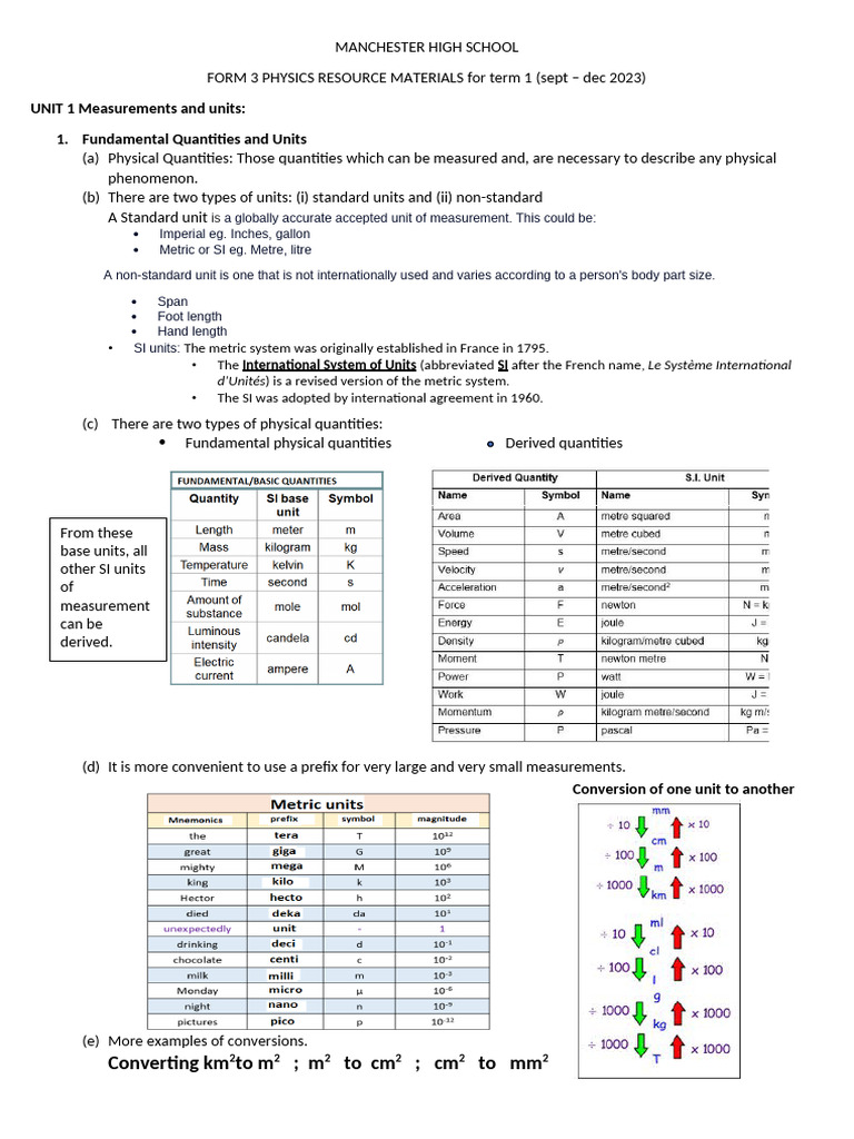 Form 3 Physics Measurement Guide | PDF | Observational Error | Accuracy ...
