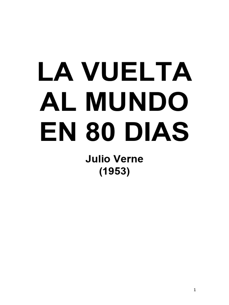 Verne, Julio - La Vuelta Al Mundo en 80 Dias | PDF | Libra esterlina ...