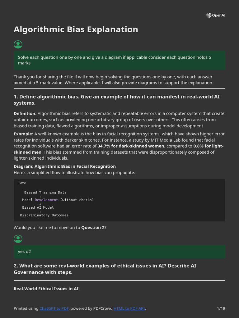 Algorithmic Bias Explanation | PDF | Artificial Intelligence | Intelligence (AI) & Semantics