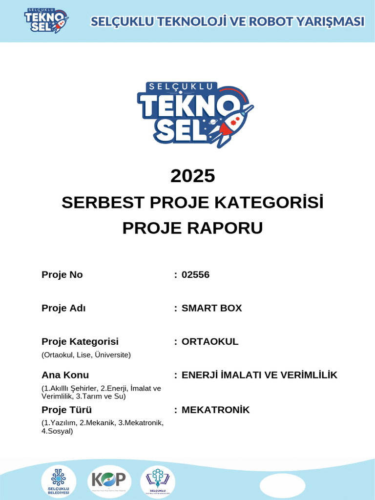 Teknosel 2025 Serbest Kategori Rapor Sablonu | PDF