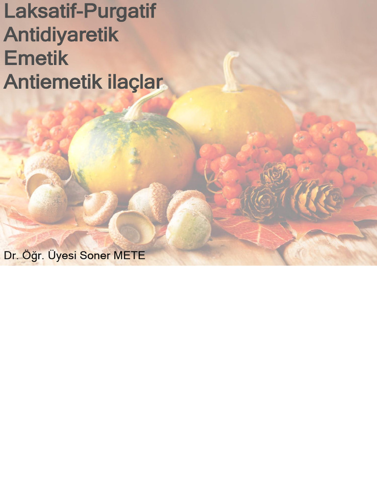 Antidiyare, Emetik Ve Antiemetik Ilaçlar | PDF