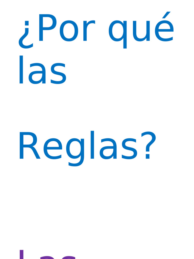 Por Qué Las Reglas | PDF